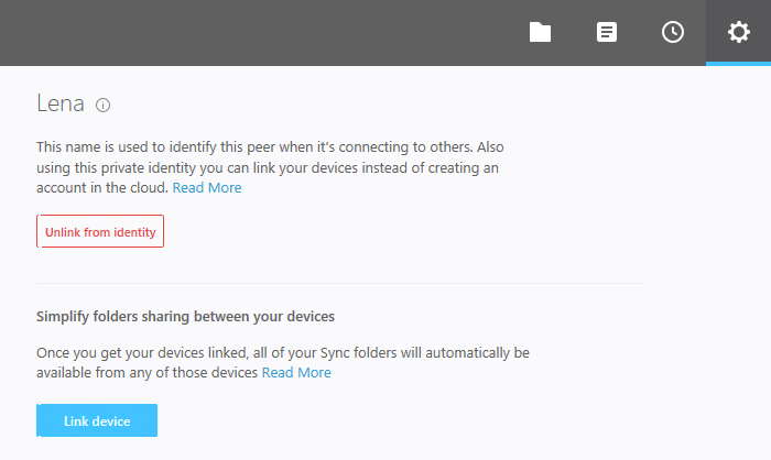 Sync Private Identity & Linking My Devices – Sync