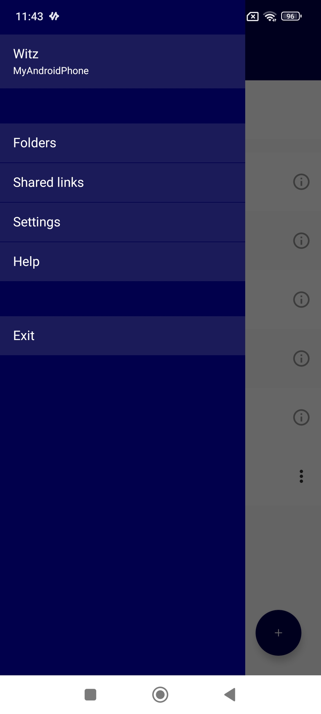 Sync interface on Android – Resilio Sync