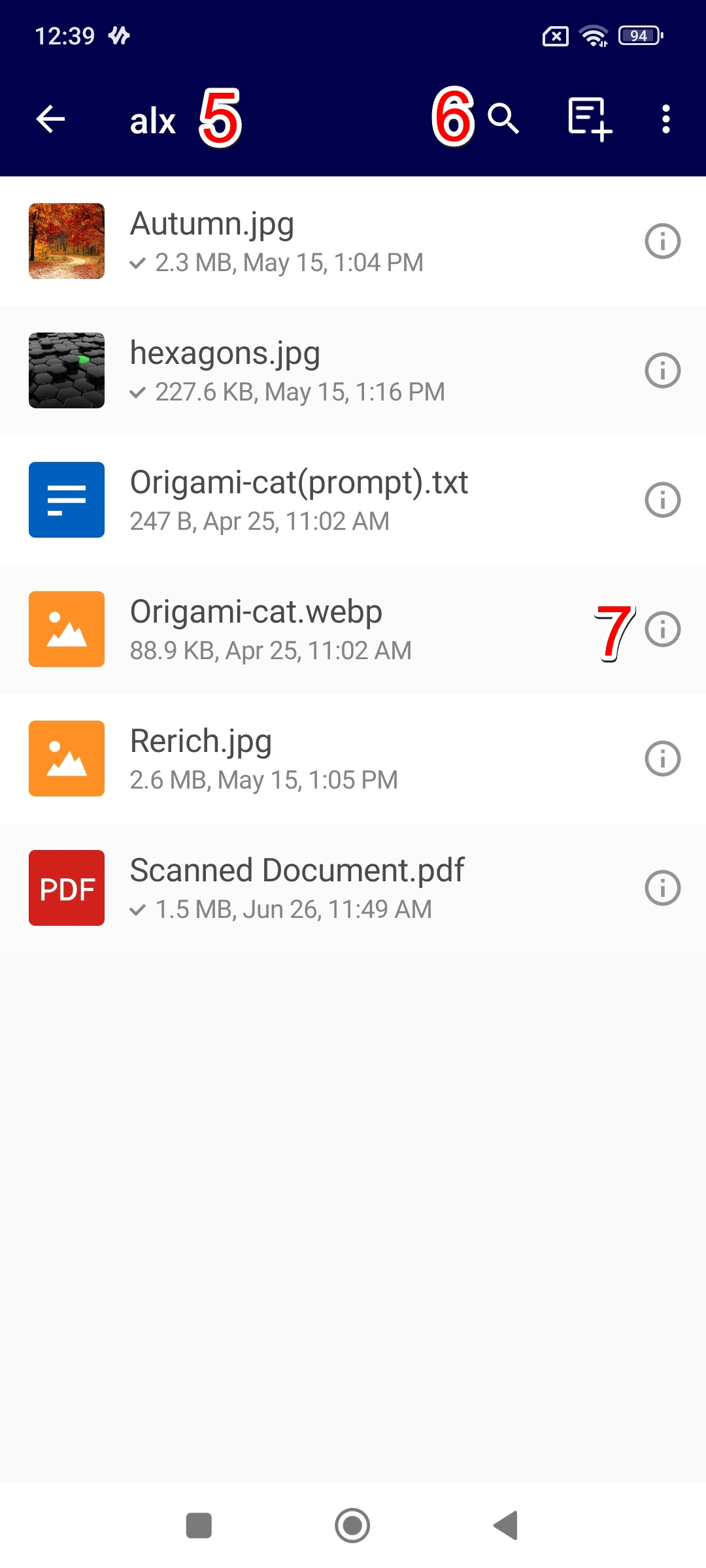 Sync interface on Android – Resilio Sync