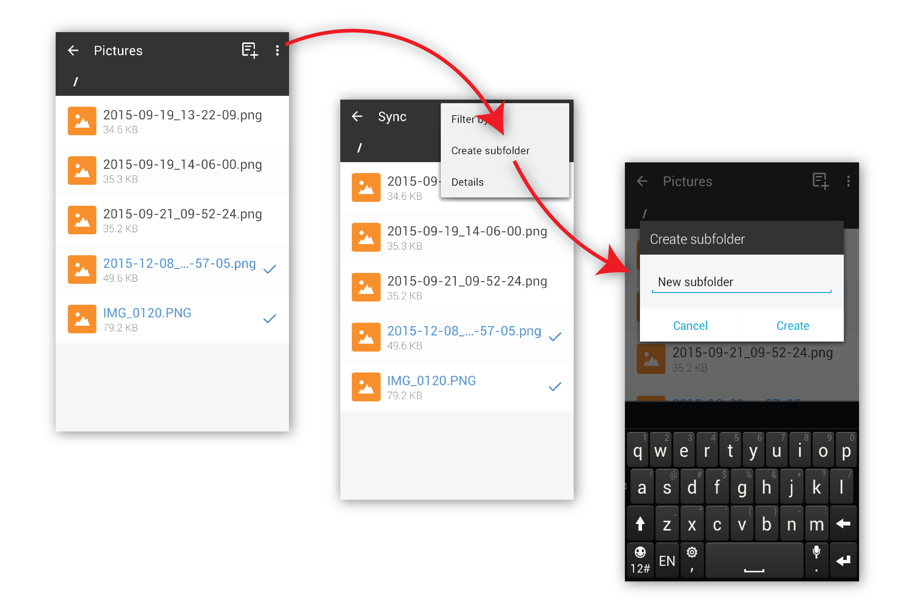 Creating Subfolders On Mobile Platforms Sync